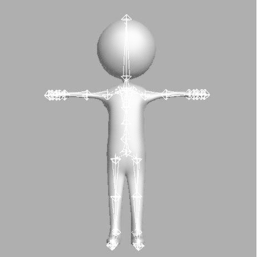 Stickman Character Rigged 3d Obj