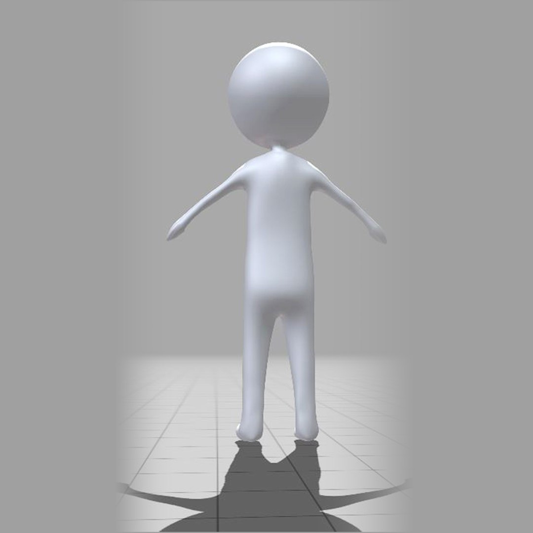 Stickman Character Rigged 3d Obj