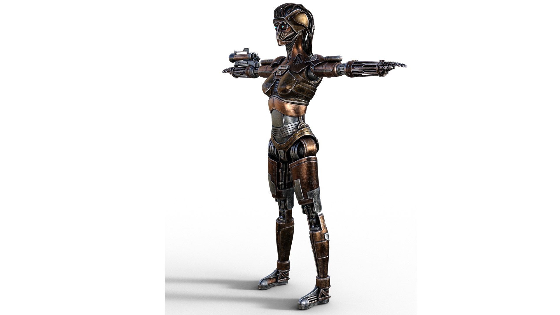Steampunk Robot Woman 3D Model - TurboSquid 2080241