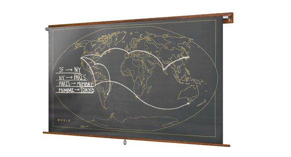 3d model of restoration hardware military chalkboard