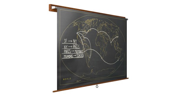 3d model of restoration hardware military chalkboard
