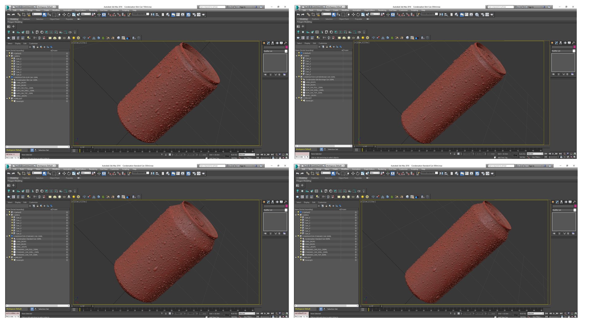 Condensation Cans Collection 3D Model - TurboSquid 2078047