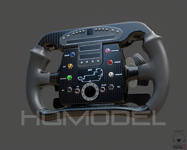 3d generic steer wheel indy car