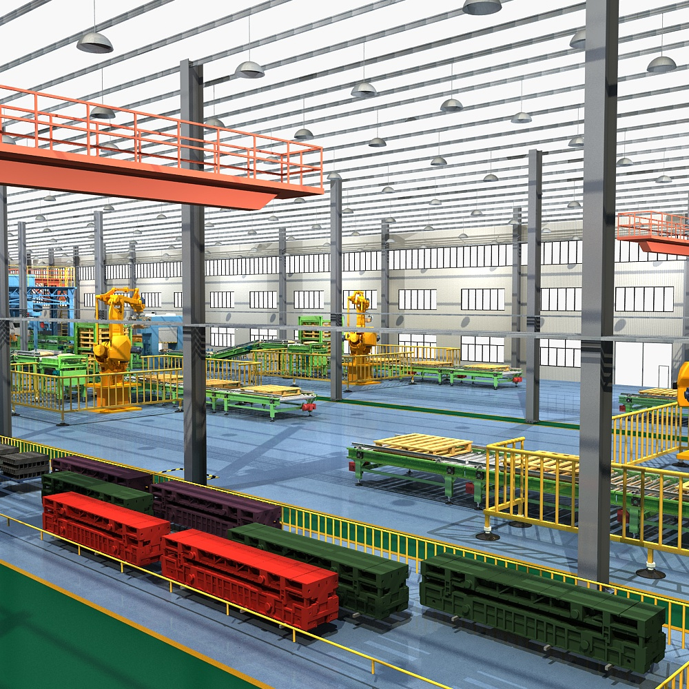 3D model factory interior scene equipment - TurboSquid 1391397