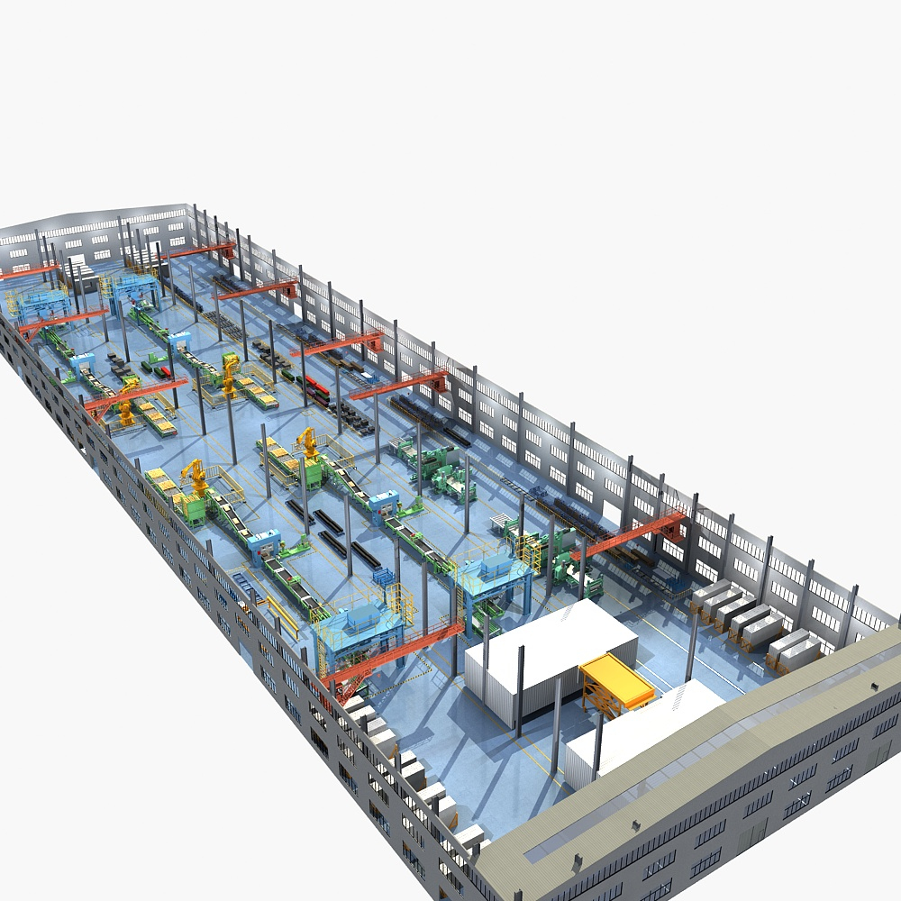 3D model factory interior scene equipment - TurboSquid 1391397