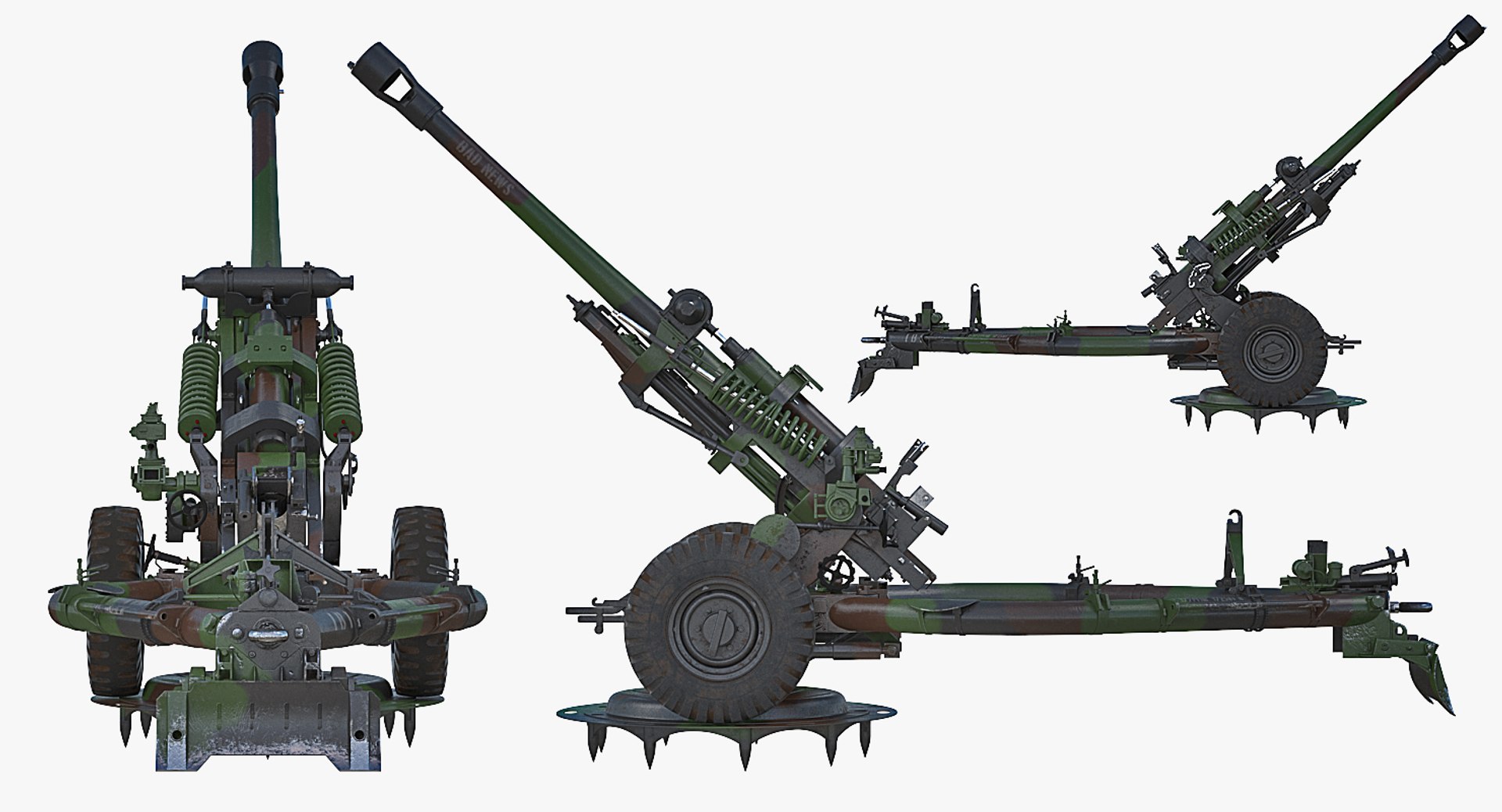 Field Artillery M119a1 Howitzer 3D Model - TurboSquid 1342295