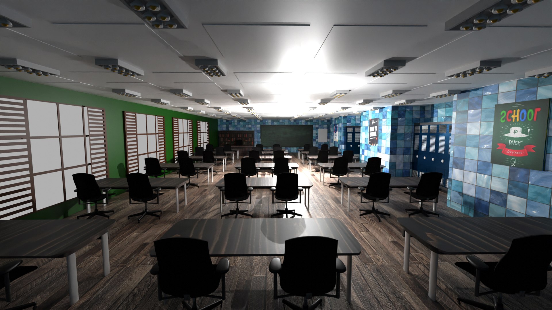 School Class Interior 3D - TurboSquid 2178861