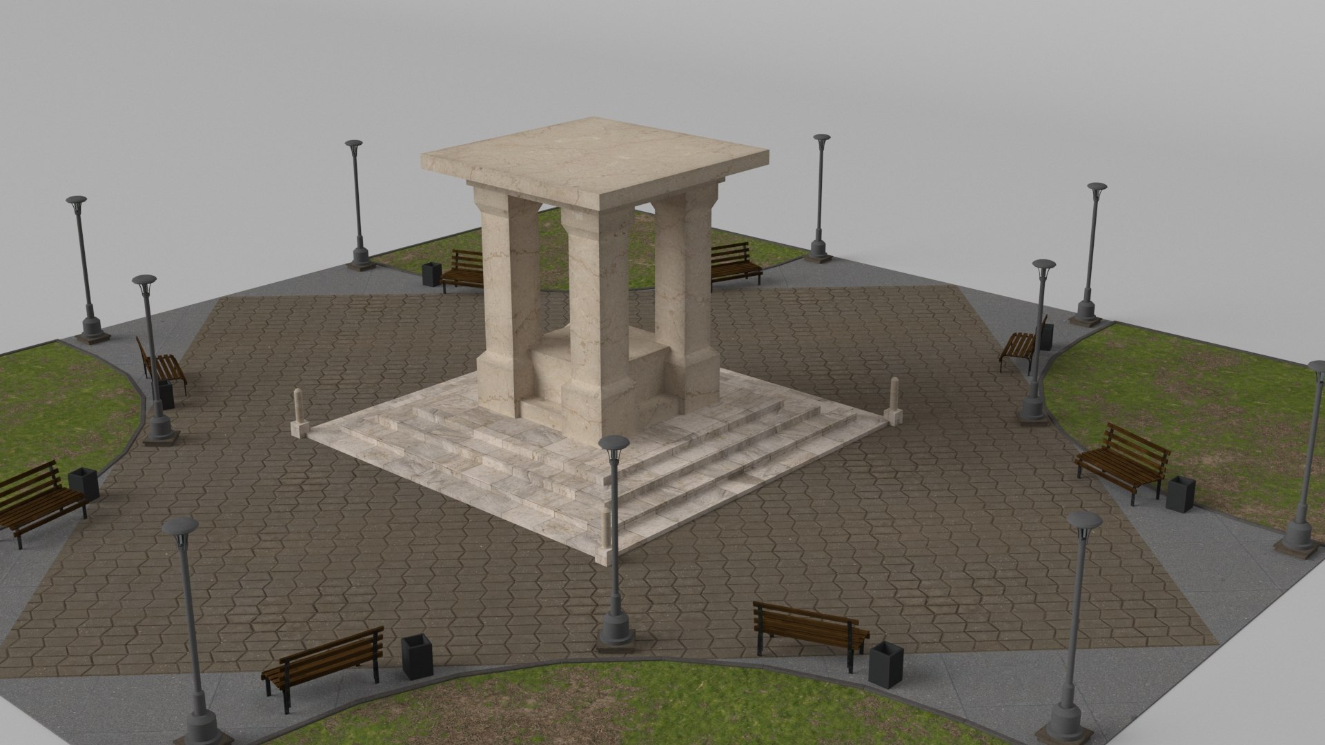 3D Memorial Model - TurboSquid 2142278