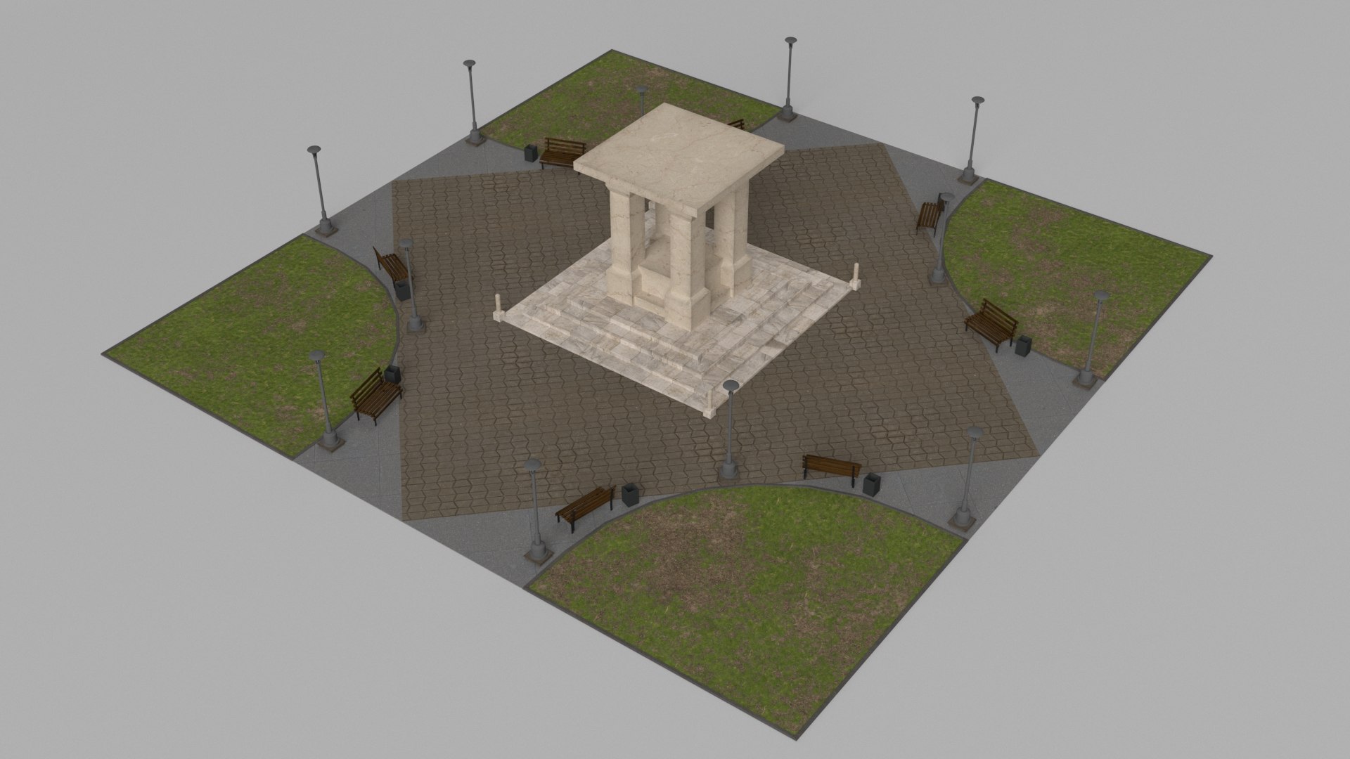 3D Memorial Model - TurboSquid 2142278