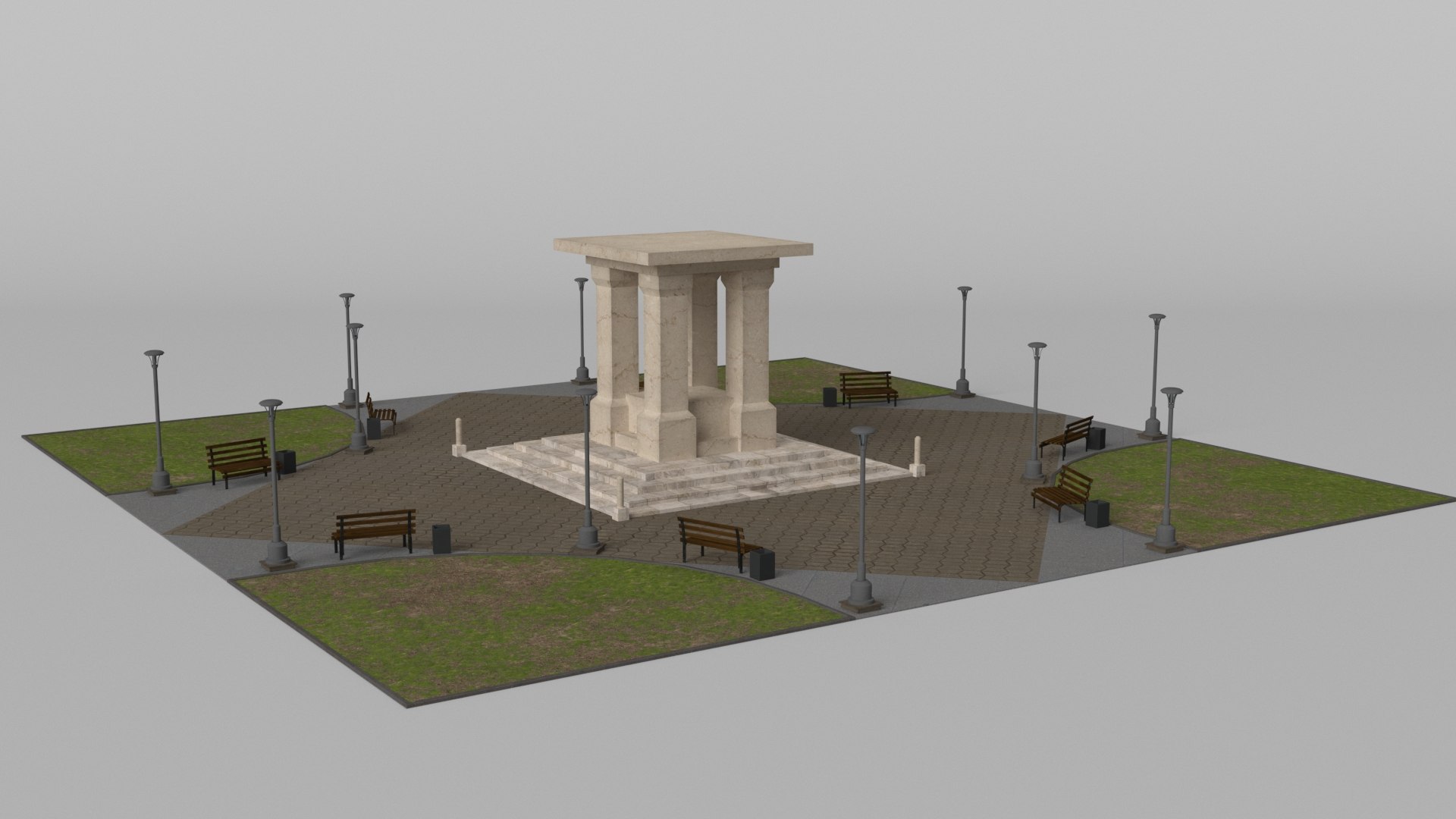 3D Memorial Model - TurboSquid 2142278