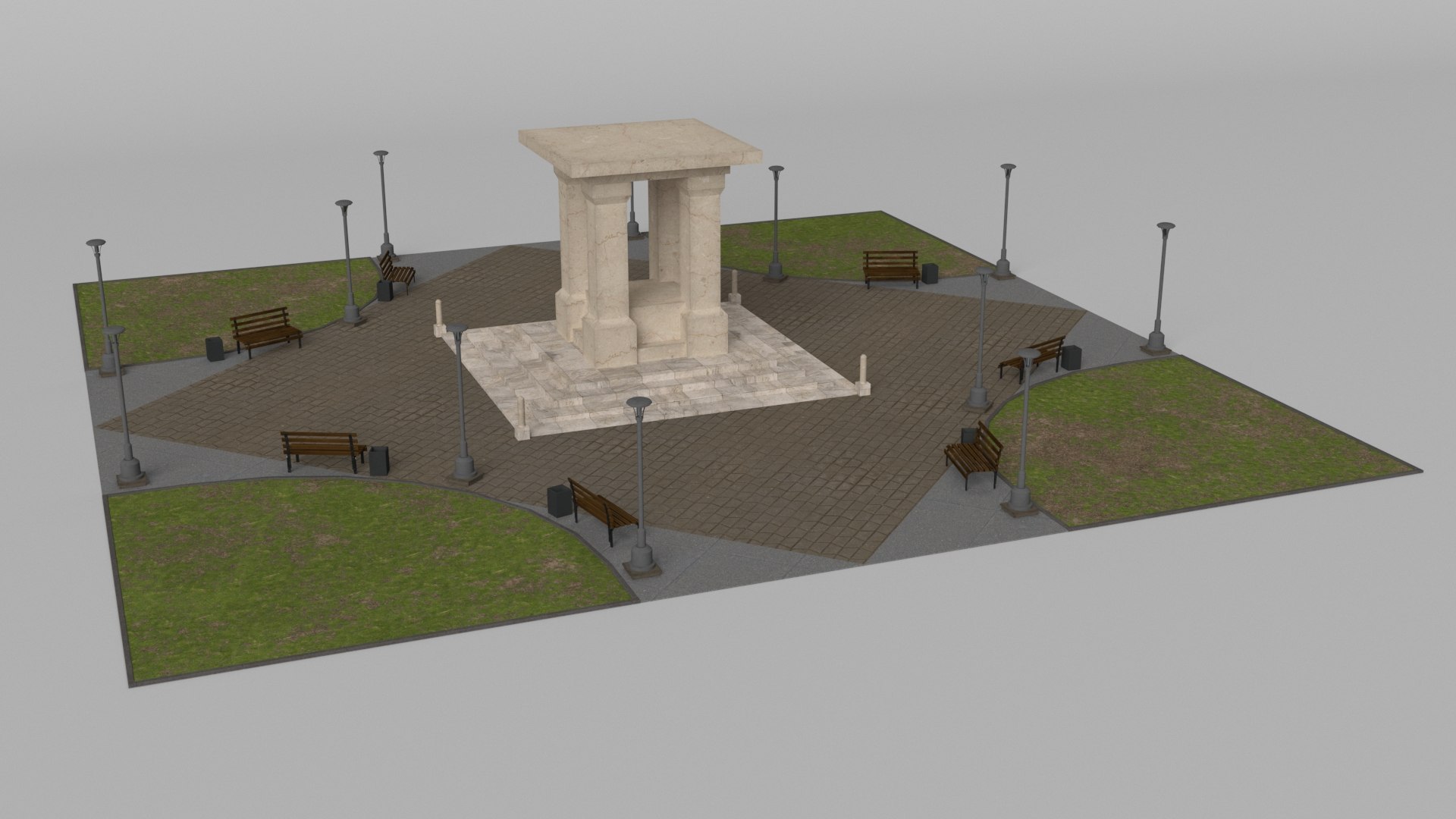 3D Memorial Model - TurboSquid 2142278