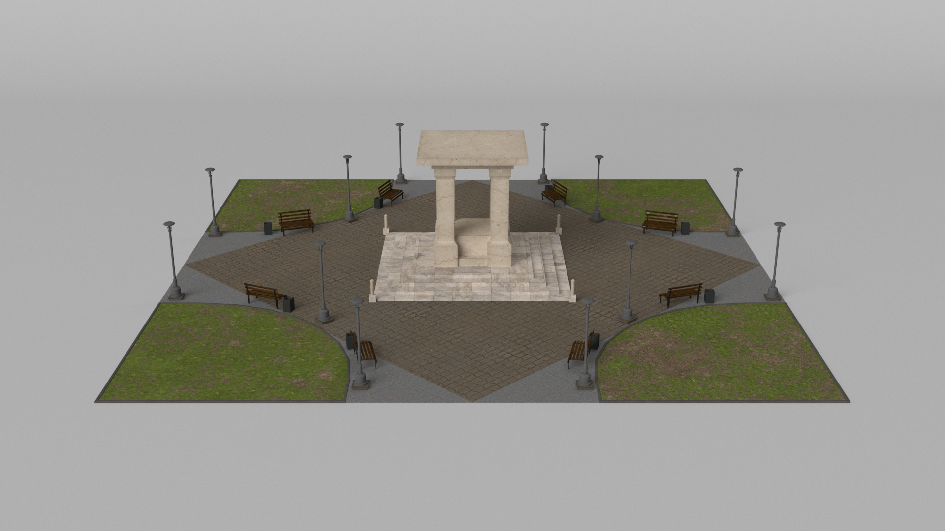 3D Memorial Model - TurboSquid 2142278