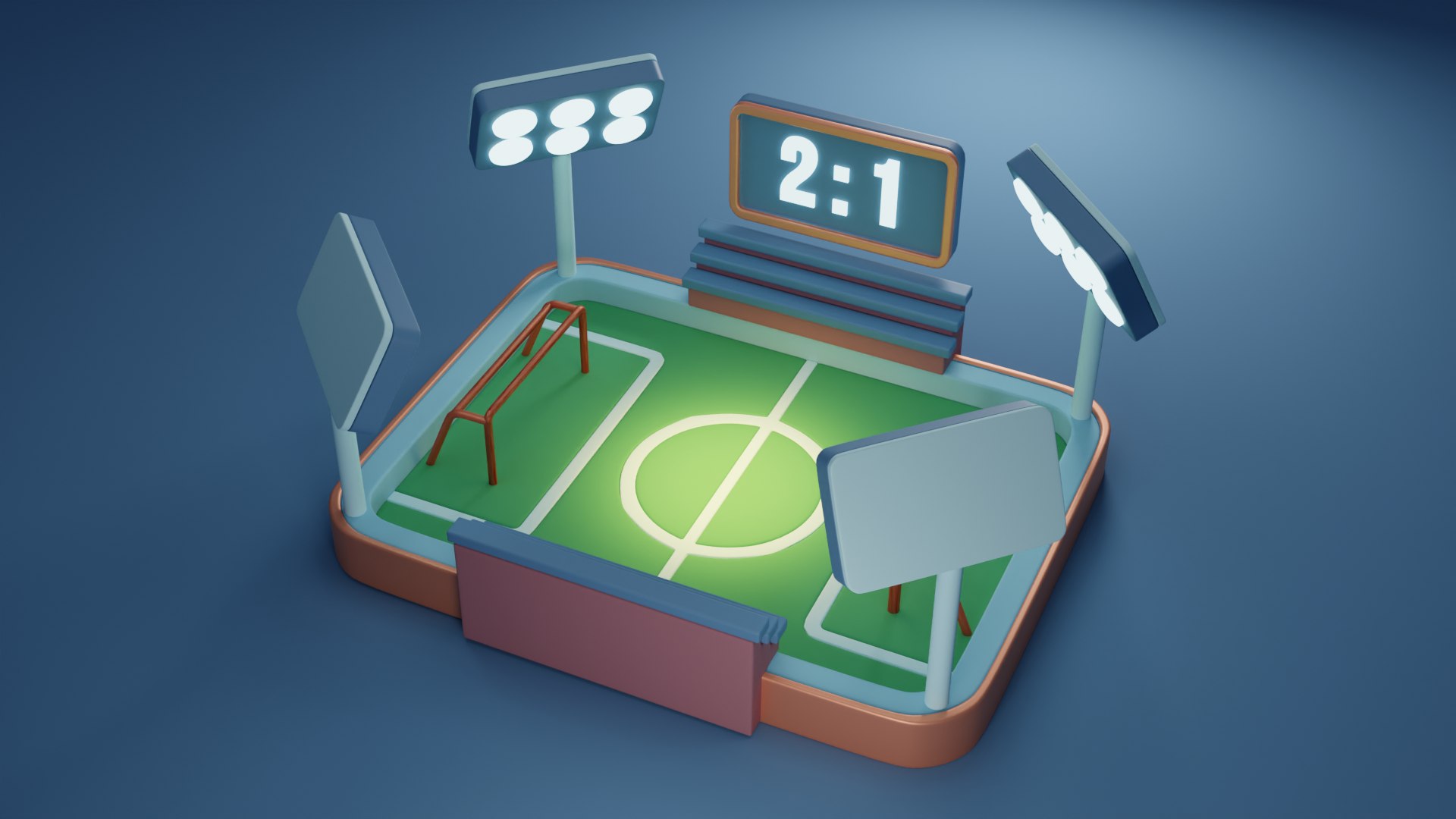 Football Soccer Field Model - TurboSquid 2163257