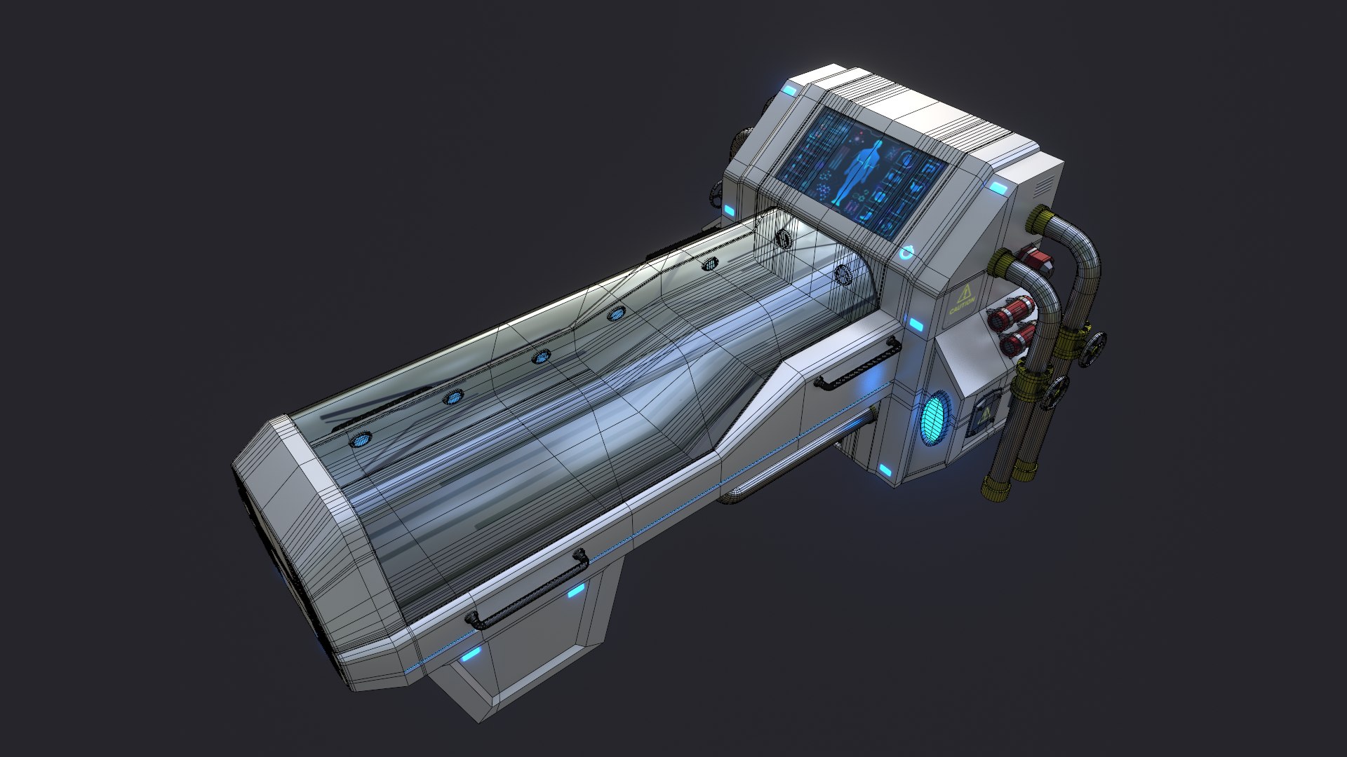 Sci-Fi Cryopod 3D Model - TurboSquid 2050992