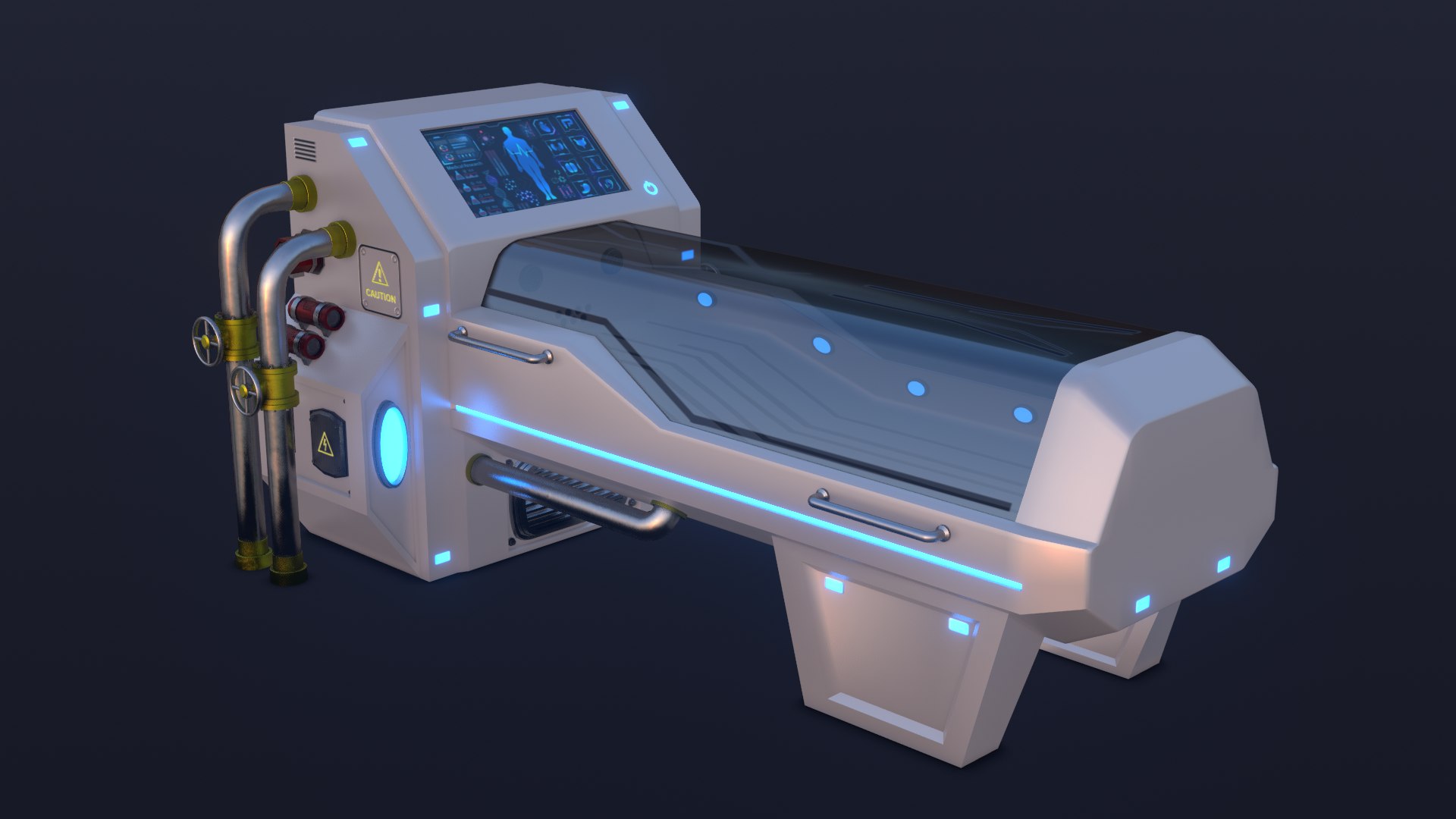 Sci-Fi Cryopod 3D Model - TurboSquid 2050992