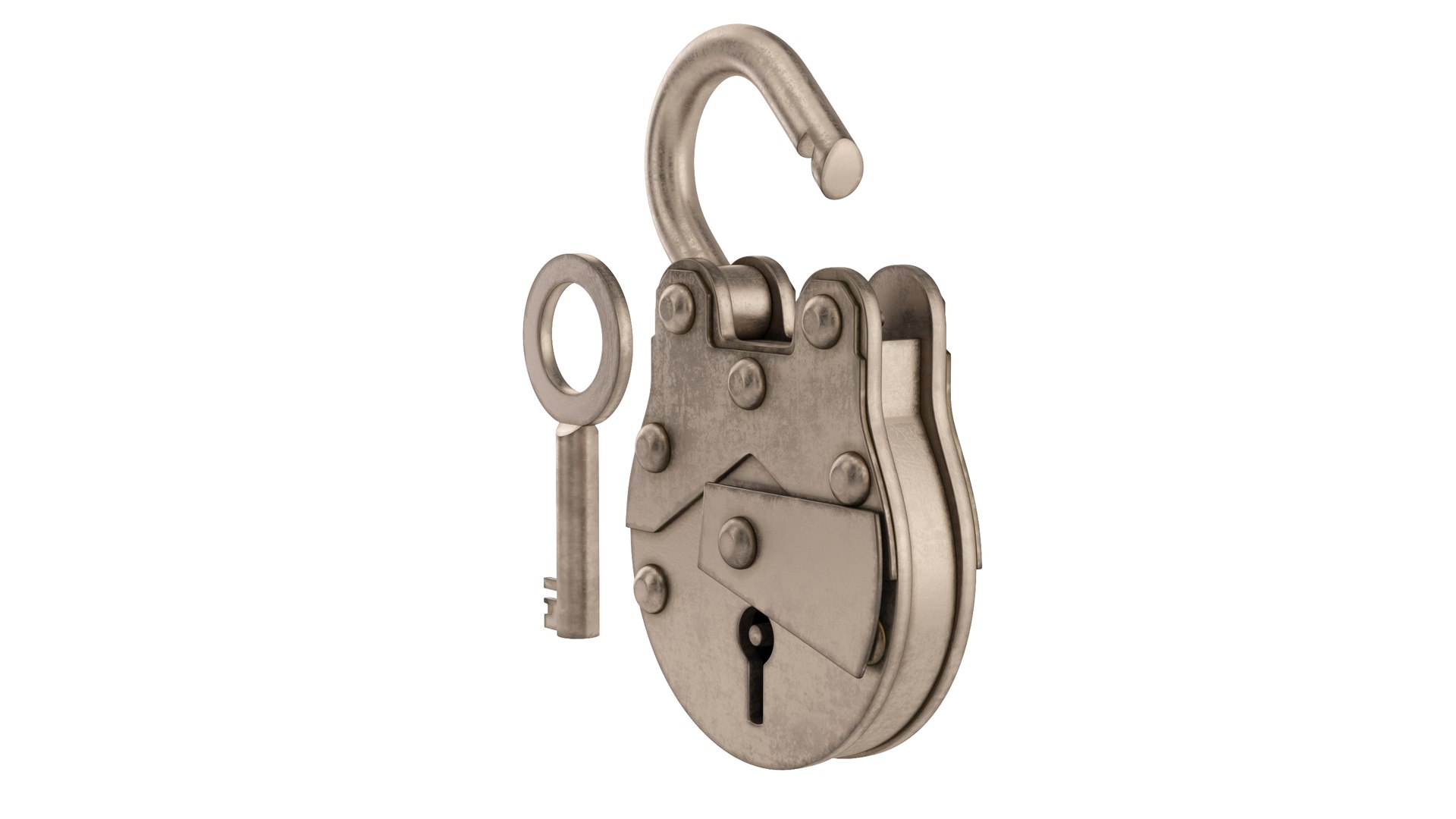 3D Retro Padlock - TurboSquid 2031748