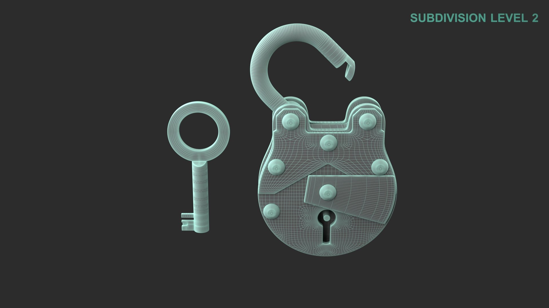 3D Retro Padlock - TurboSquid 2031748
