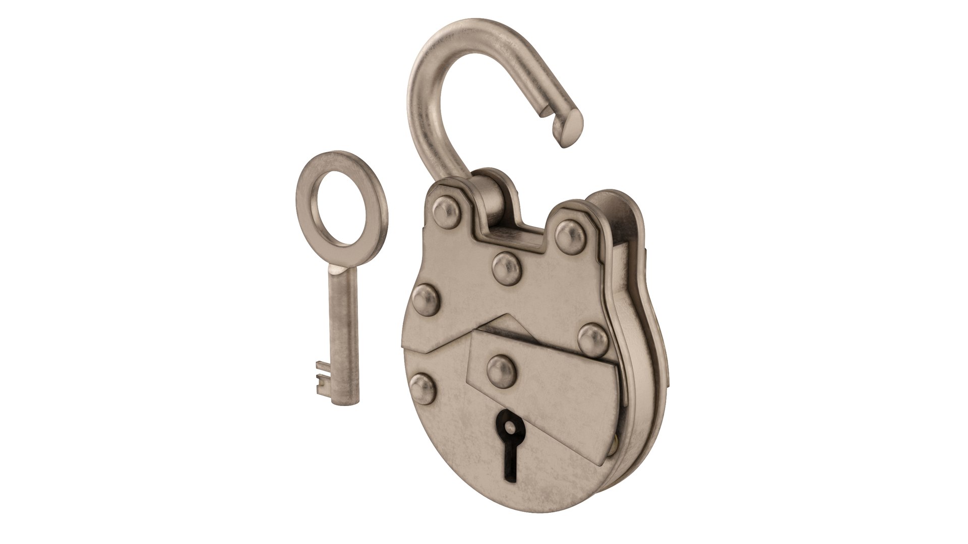 3D Retro Padlock - TurboSquid 2031748