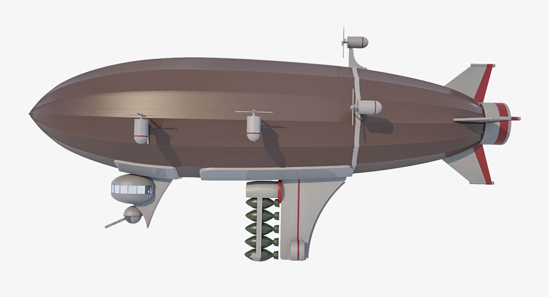 Army Blimp - Sci-fiction 3D - TurboSquid 1209260