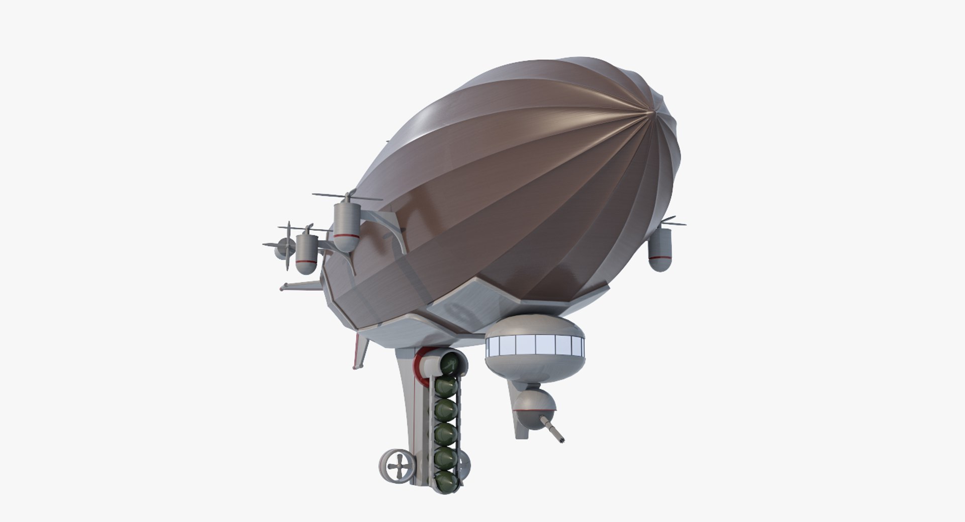 Army Blimp - Sci-fiction 3D - TurboSquid 1209260