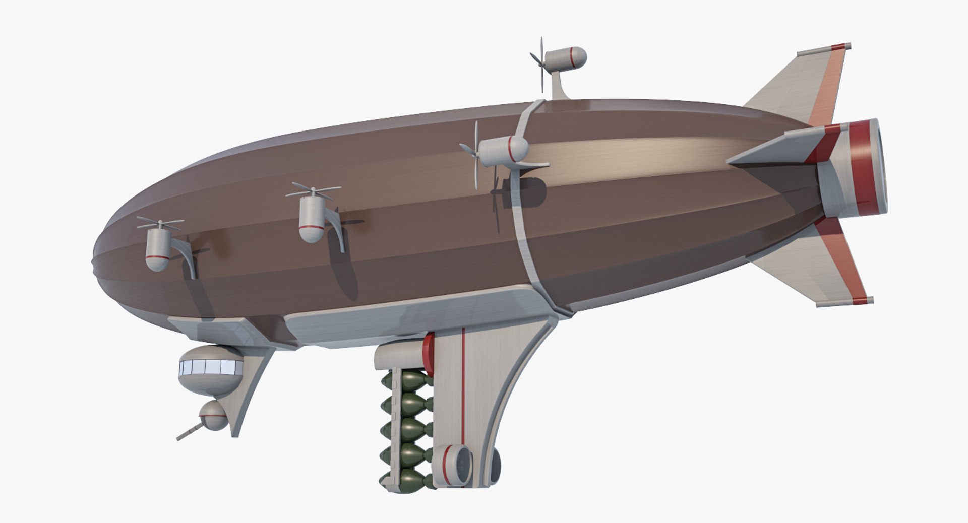Army Blimp - Sci-fiction 3D - TurboSquid 1209260
