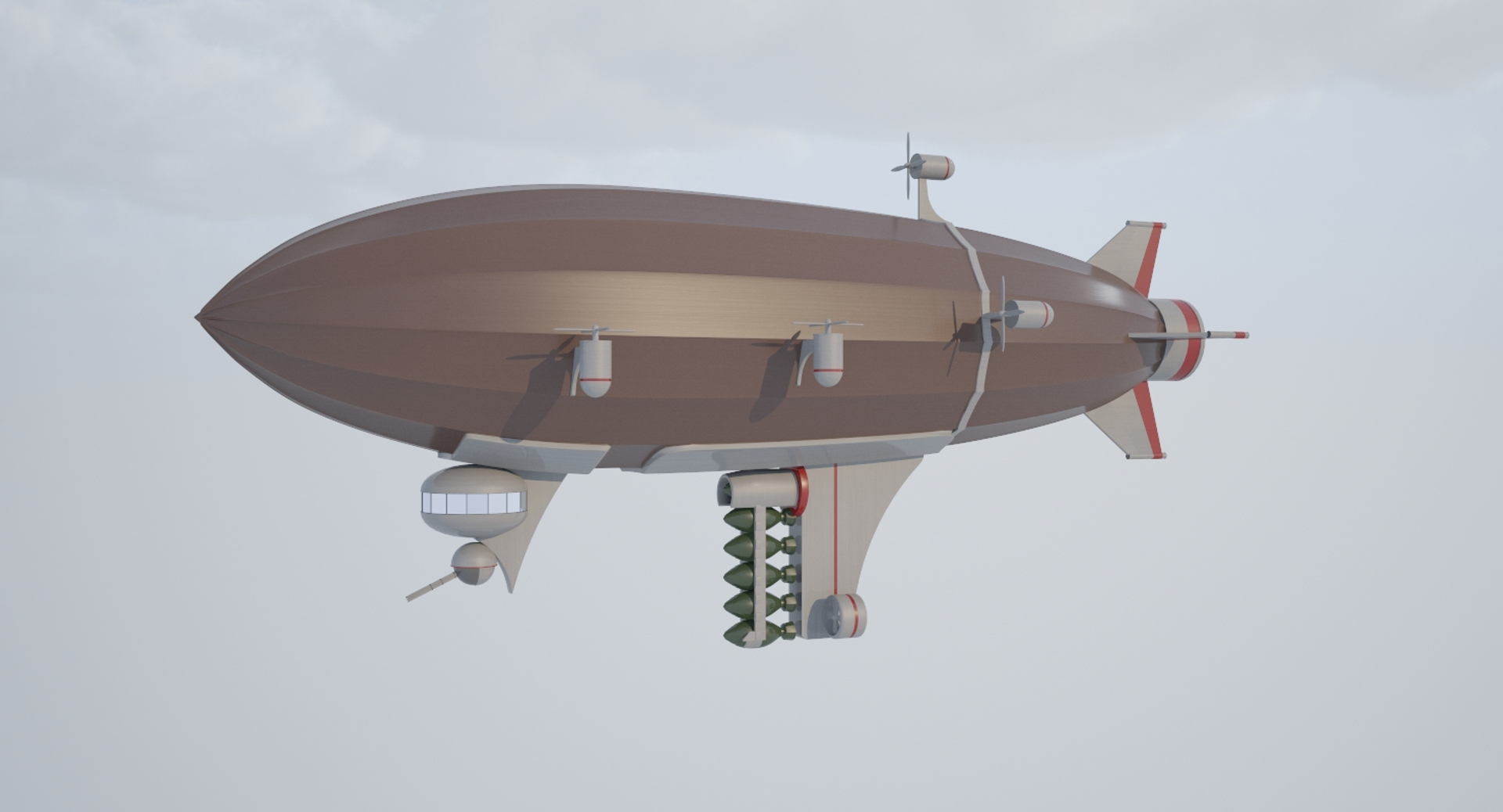 Army Blimp - Sci-fiction 3D - TurboSquid 1209260