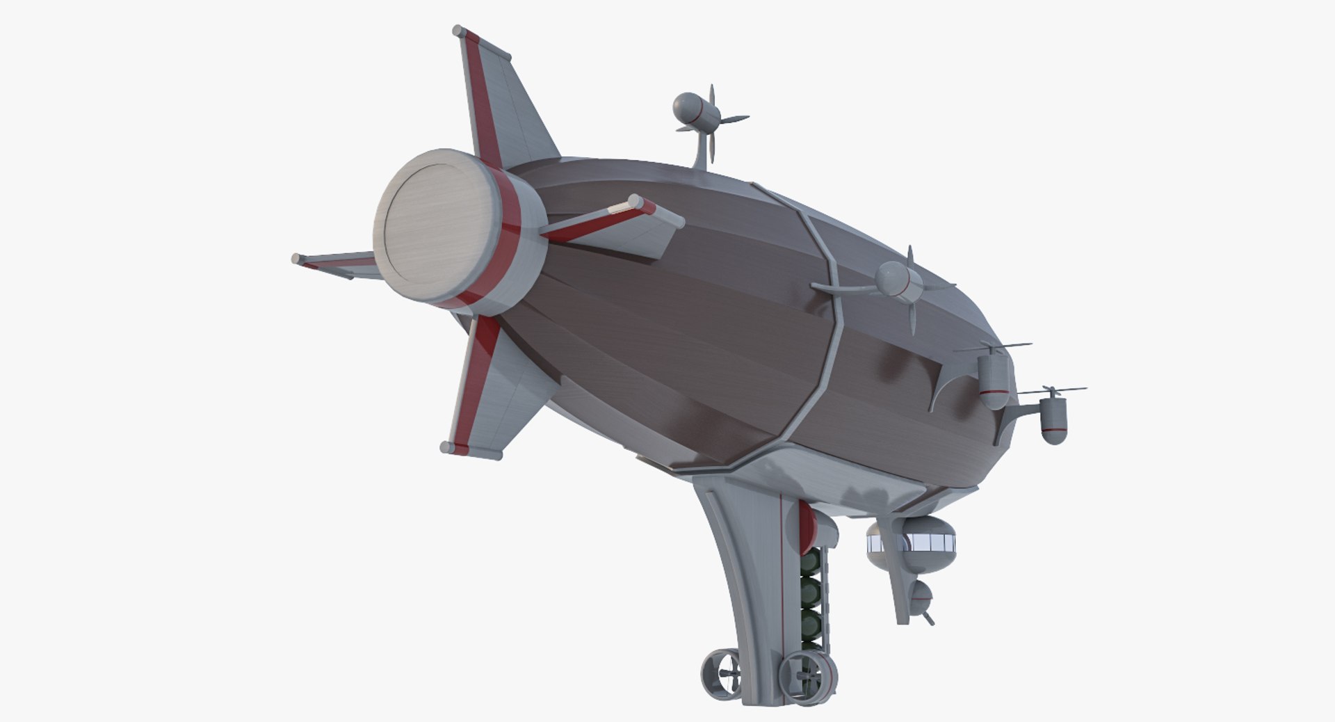 Army Blimp - Sci-fiction 3D - TurboSquid 1209260