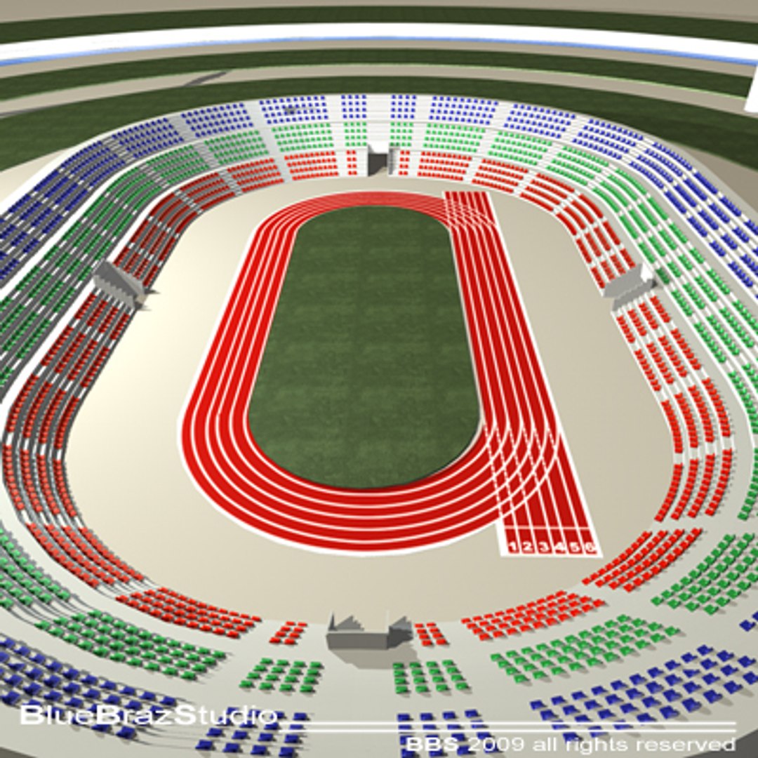 Athletic Stadium 3d Obj