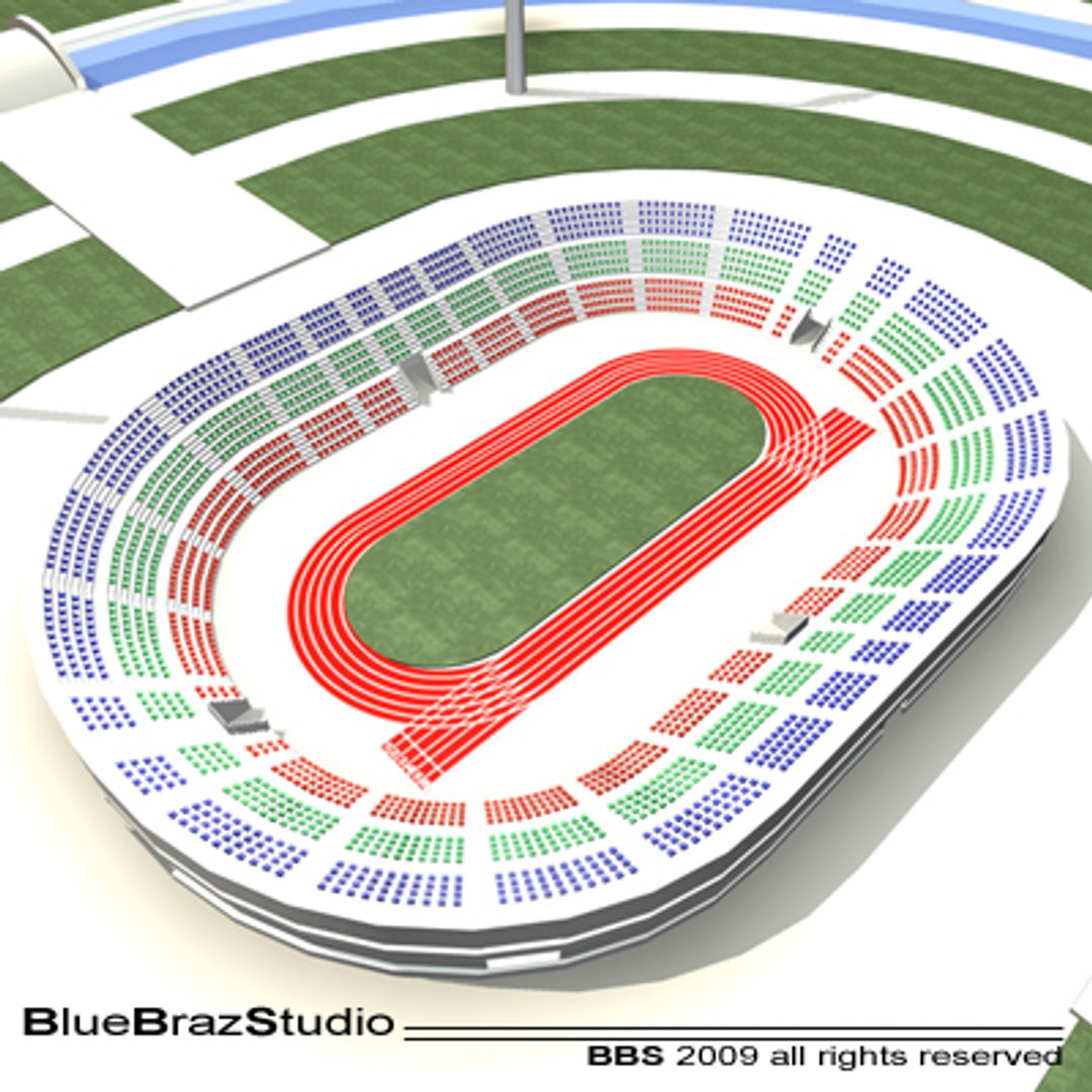 Athletic Stadium 3d Obj