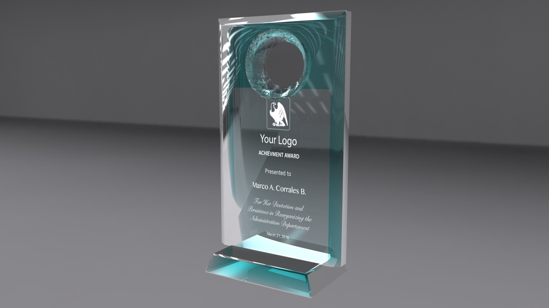 Award Glass 3d Ma
