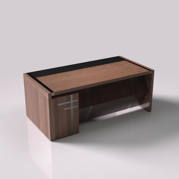 Manager wooden desk model - TurboSquid 1435584