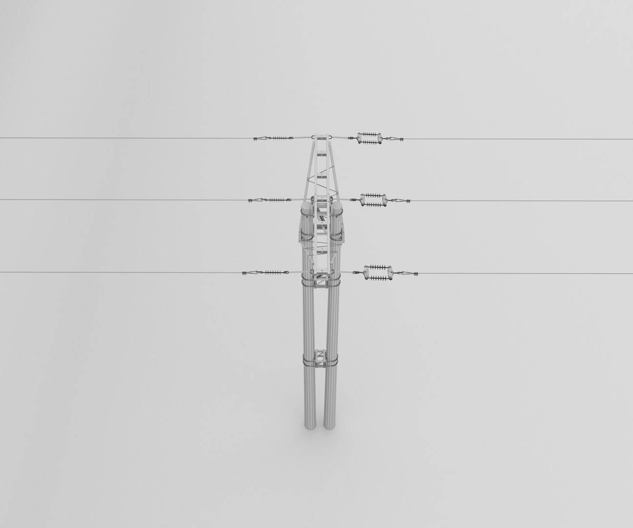 3D Distribution Electric Pole Line Model - TurboSquid 2022026