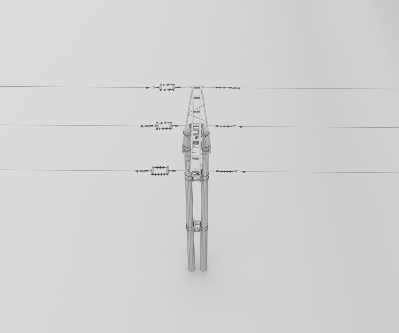 3D Distribution Electric Pole Line Model - TurboSquid 2022026