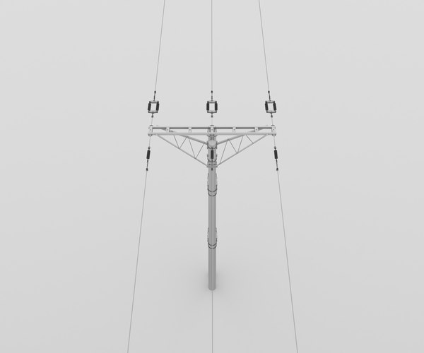 modelo 3d Distribution Electric Pole Line - TurboSquid 2022026