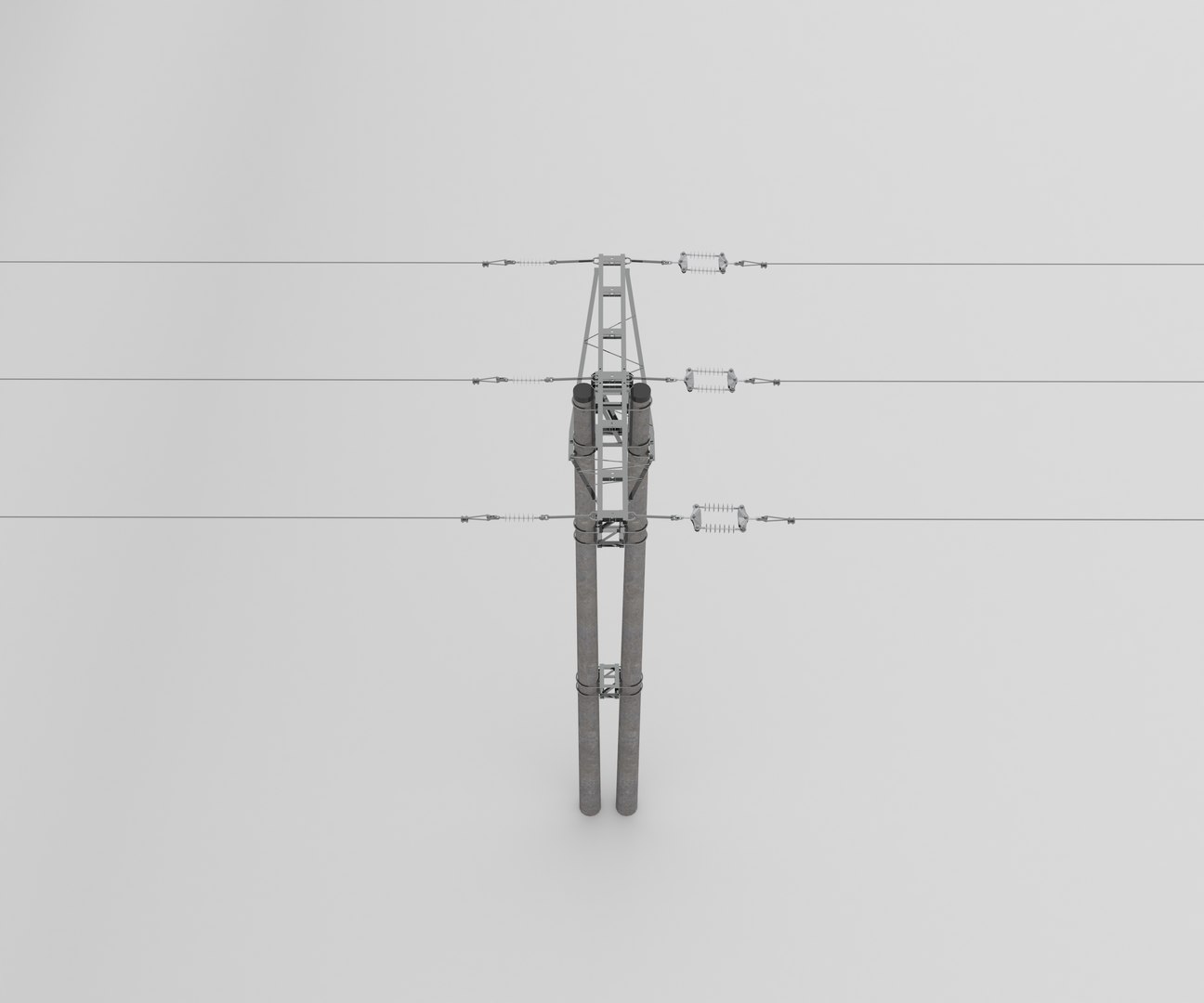 3D Distribution Electric Pole Line Model - TurboSquid 2022026