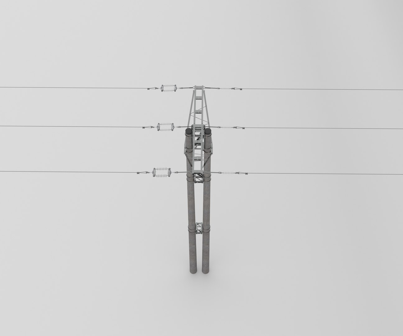 3D Distribution Electric Pole Line Model - TurboSquid 2022026