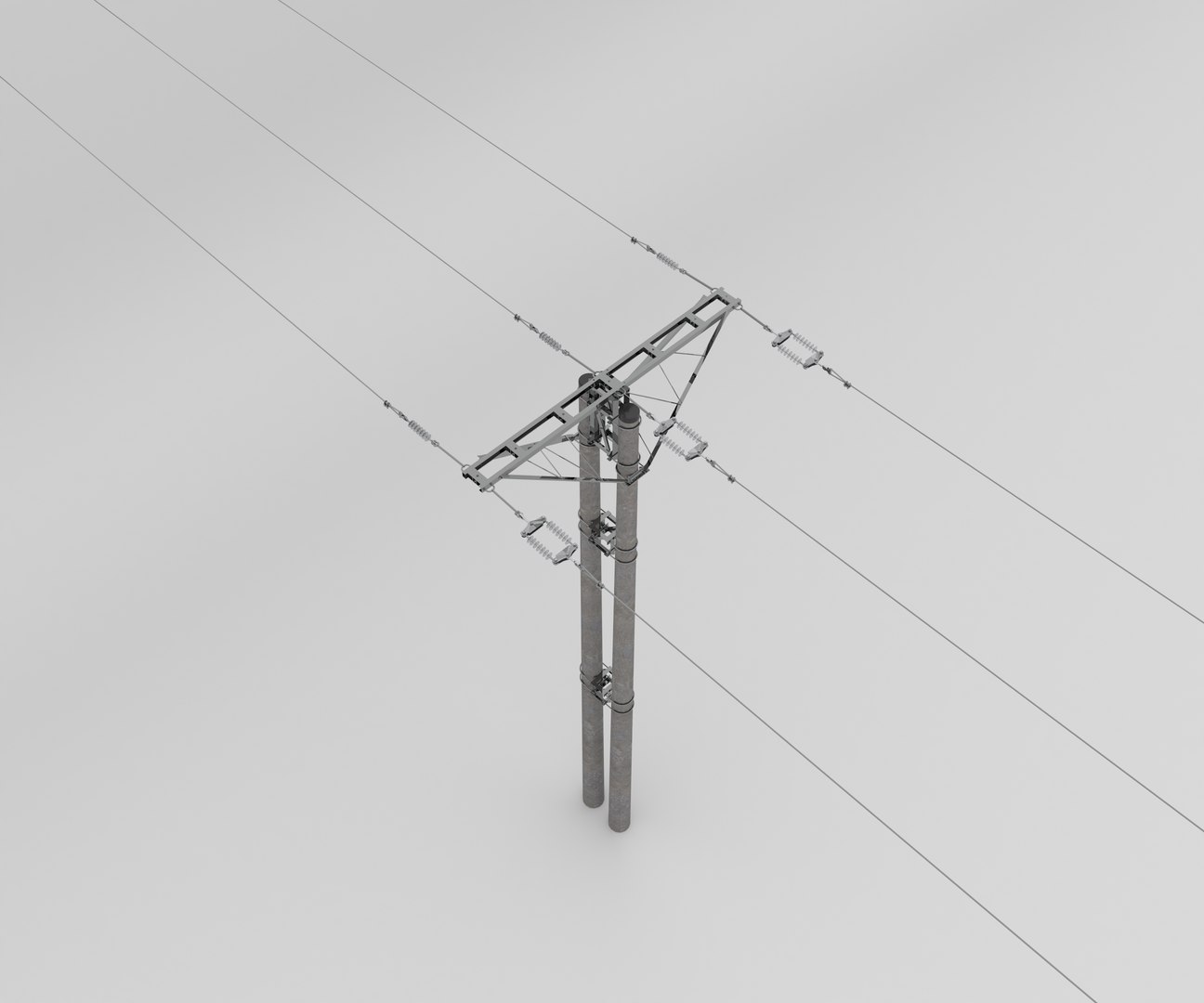 3D Distribution Electric Pole Line Model - TurboSquid 2022026
