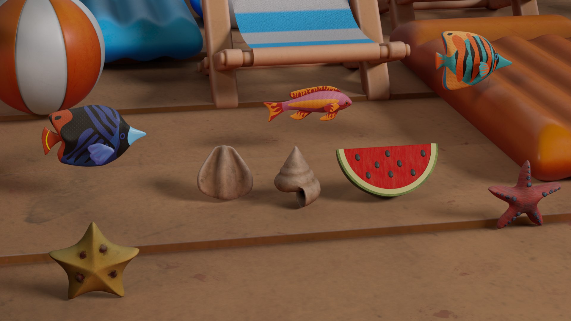 3D BeachSet - TurboSquid 2420086