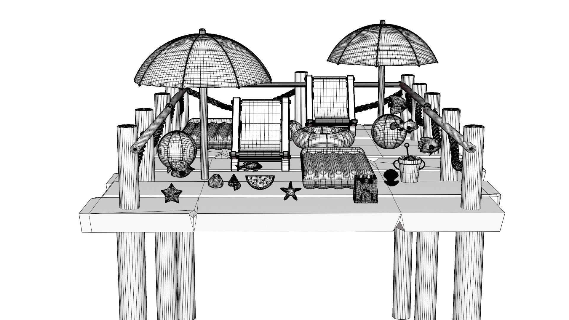 3D BeachSet - TurboSquid 2420086