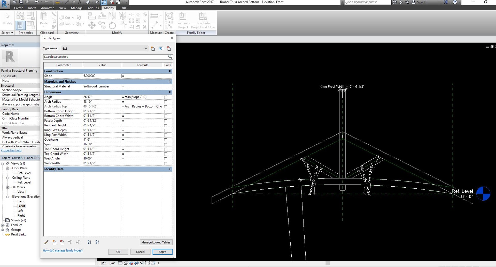 3D Parametric Timber Truss - Arched Bottom Chord Model - TurboSquid 2285948