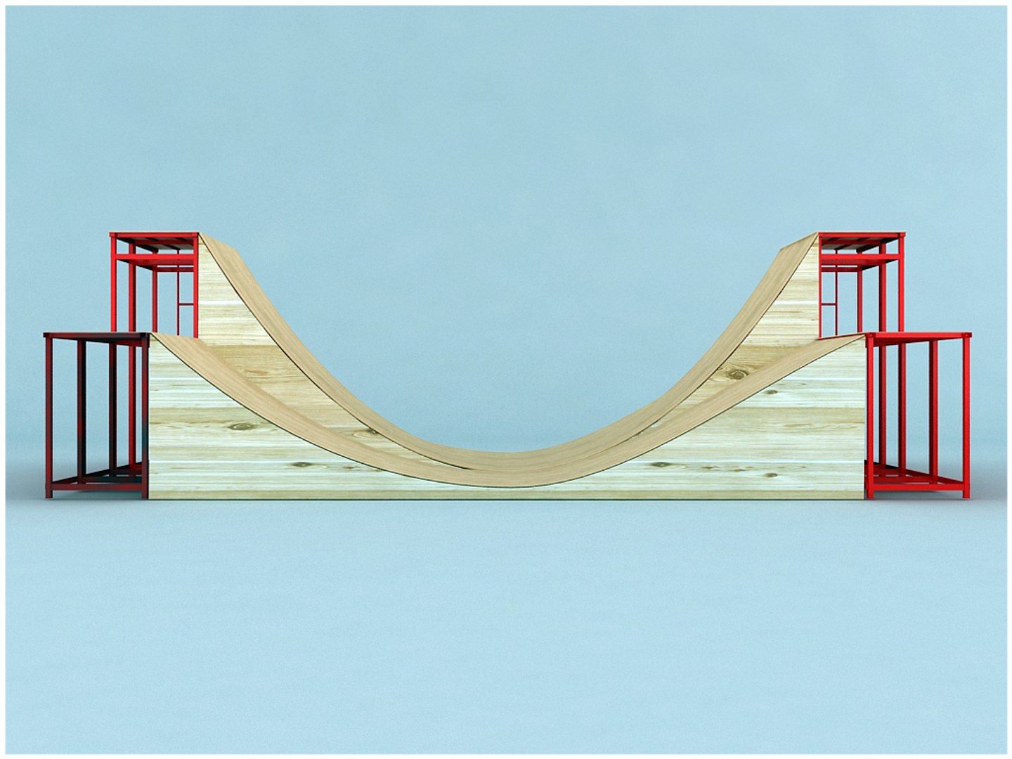 3ds max skate ramps - half