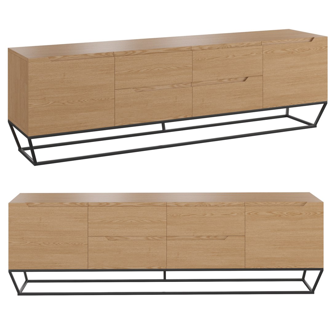 TV Stand CP1801-TV-ROBLE 3D Model - TurboSquid 1811334