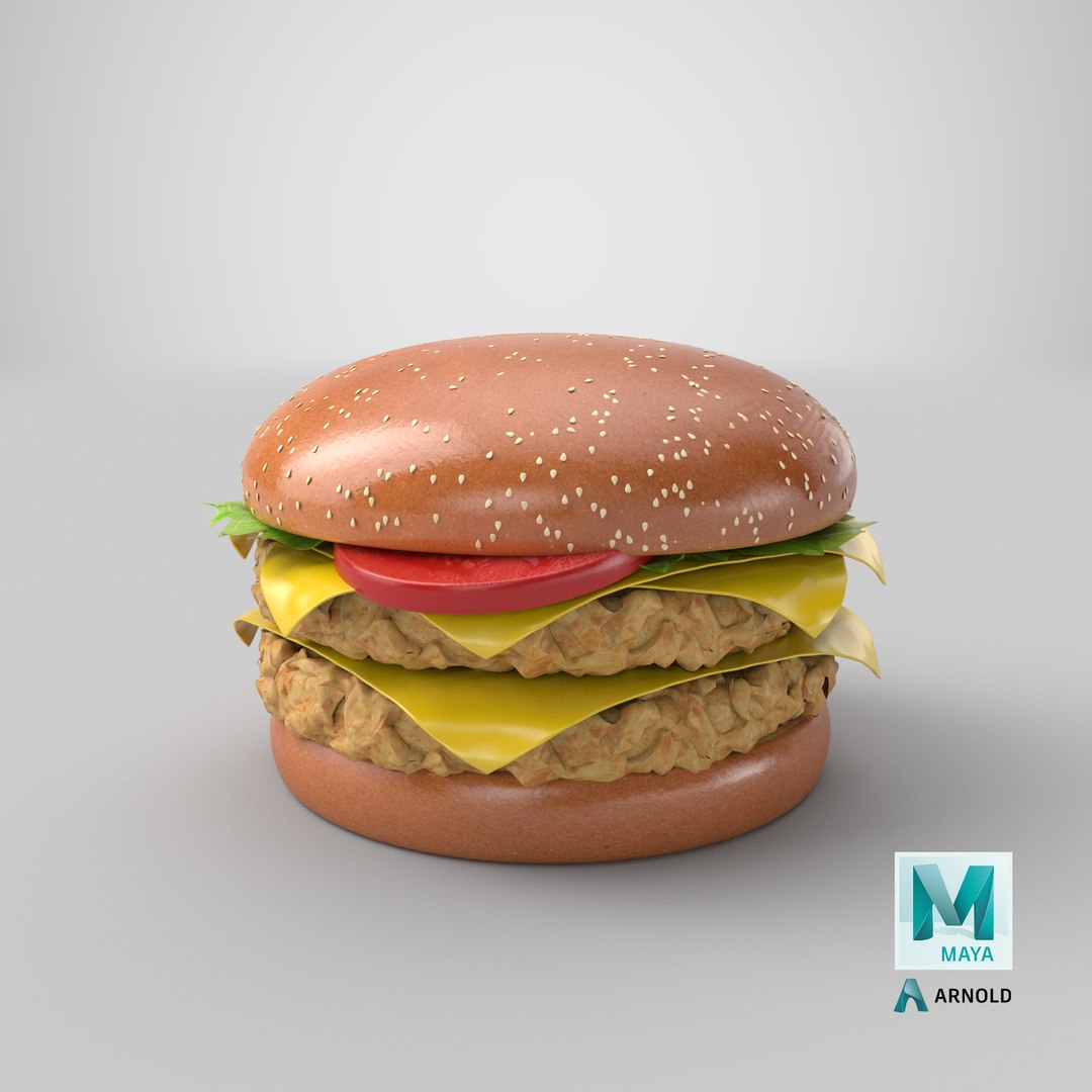 3D Detailed Chicken Burger Sandwich Model - TurboSquid 2098789