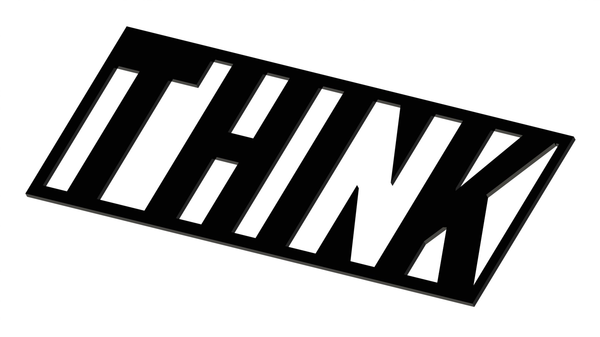 Poster Think 3D Model - TurboSquid 1964197