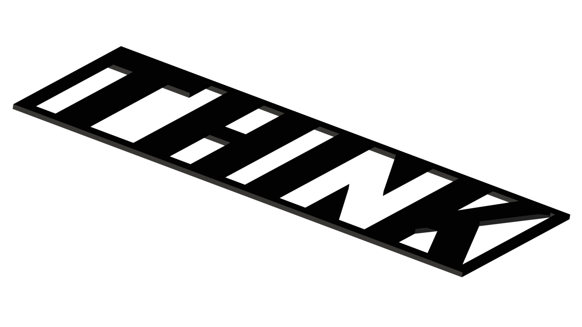 Poster Think 3D Model - TurboSquid 1964197