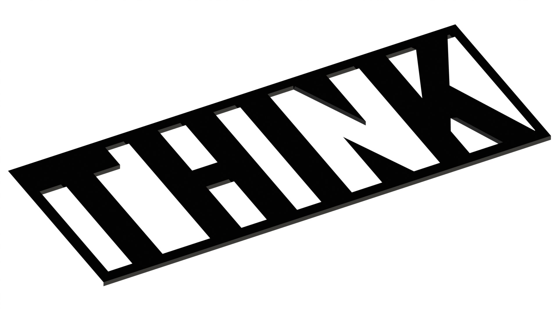 Poster Think 3D Model - TurboSquid 1964197