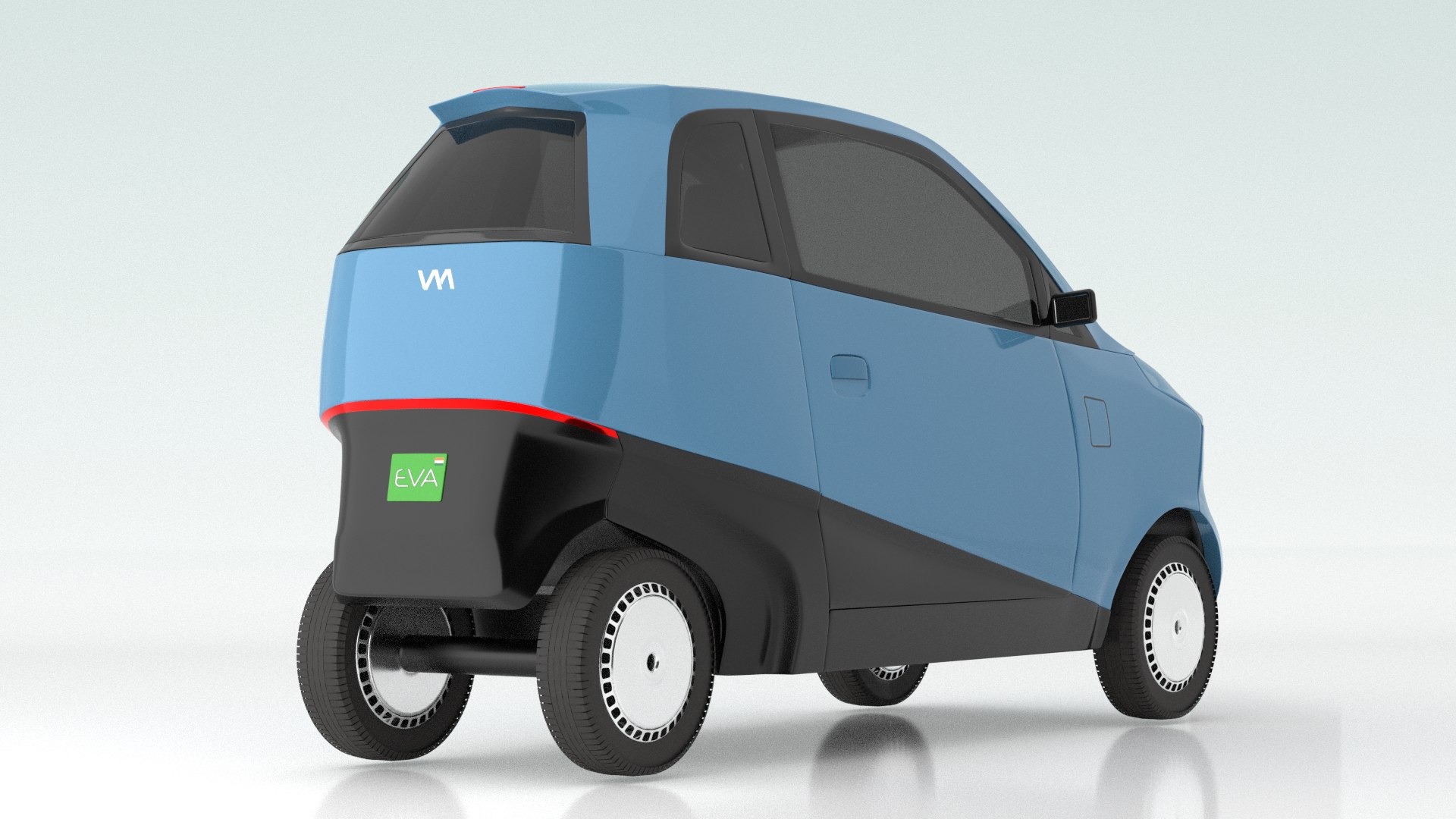 Vayve Mobility EVA Sky Blue 3D Model - TurboSquid 2204094