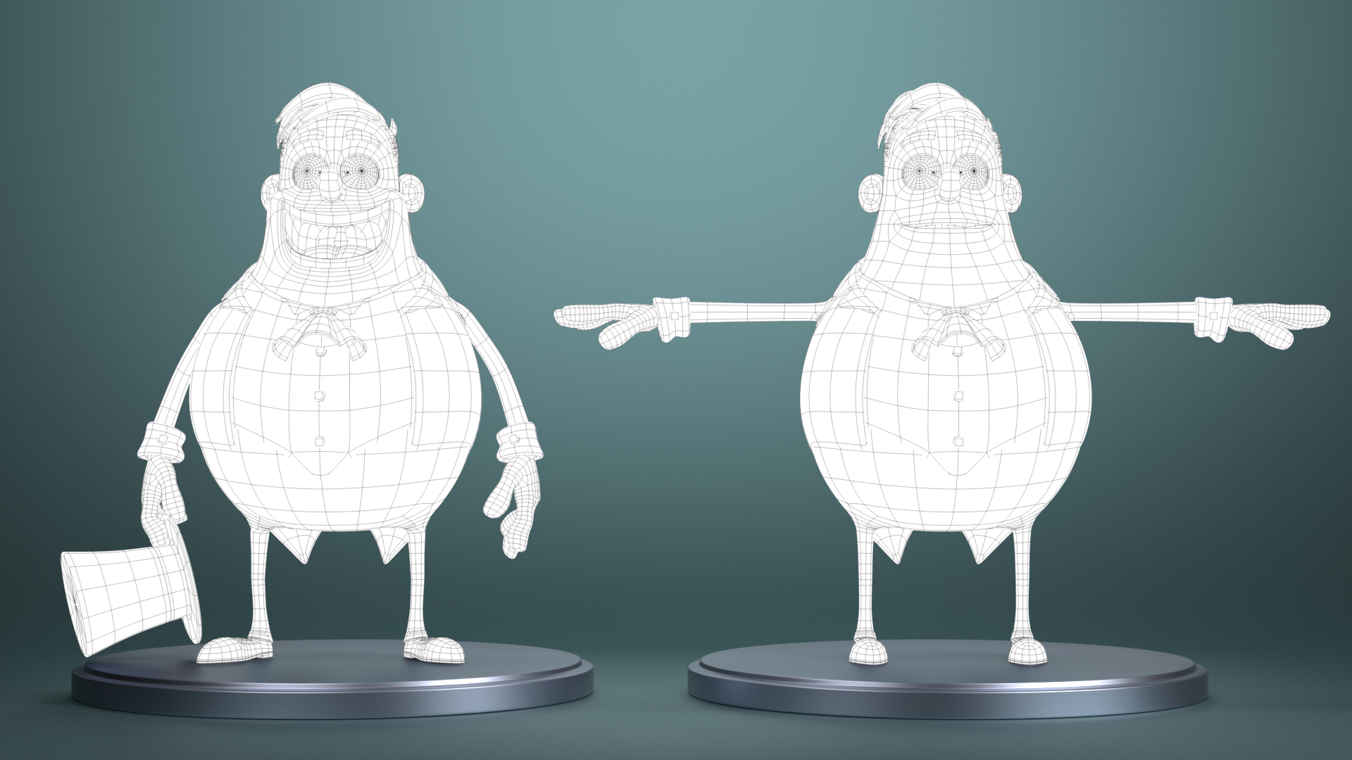 3D model Cartoon Showman Character - TurboSquid 2082259