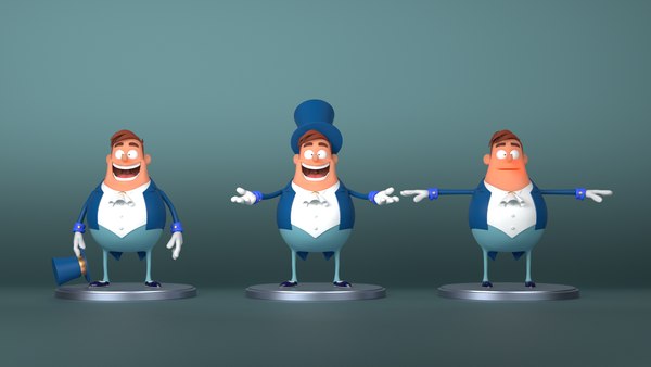 Cartoon Showman Character 3D 모델 - TurboSquid 2082259
