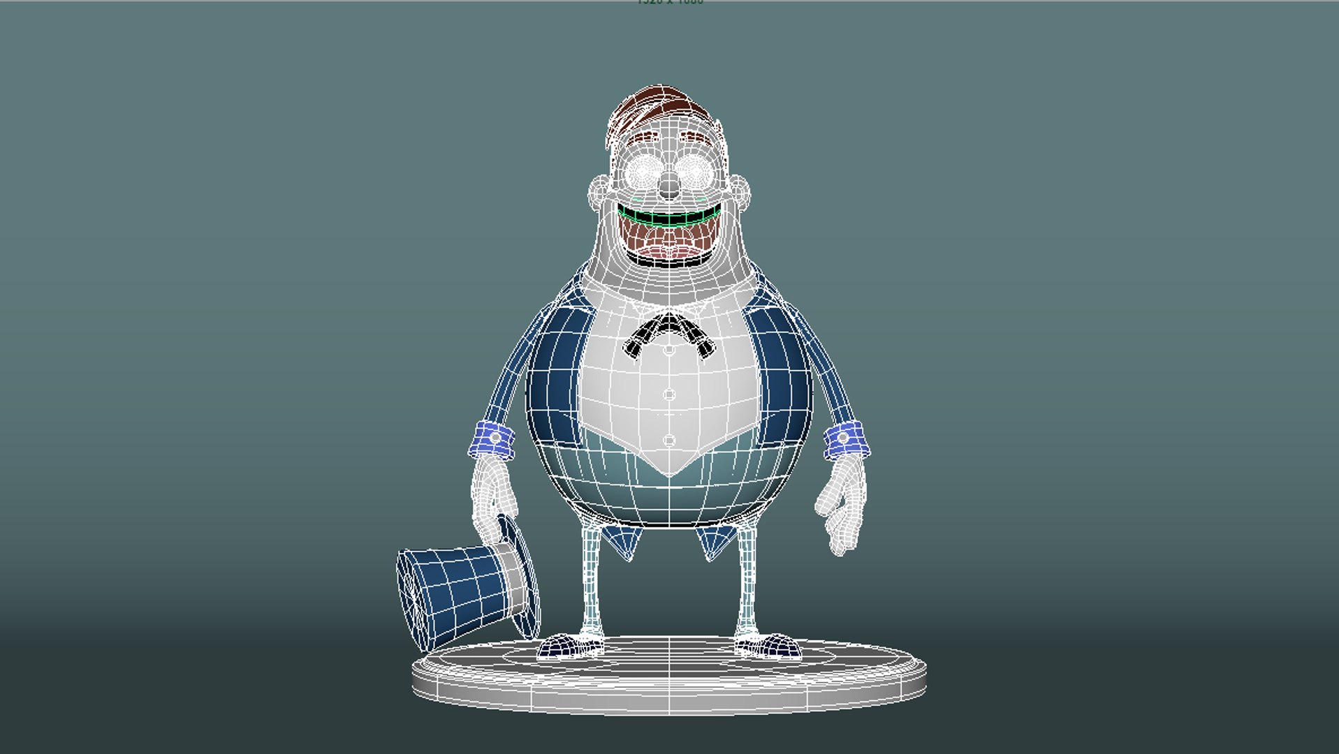 3D Model Cartoon Showman Character - TurboSquid 2082259